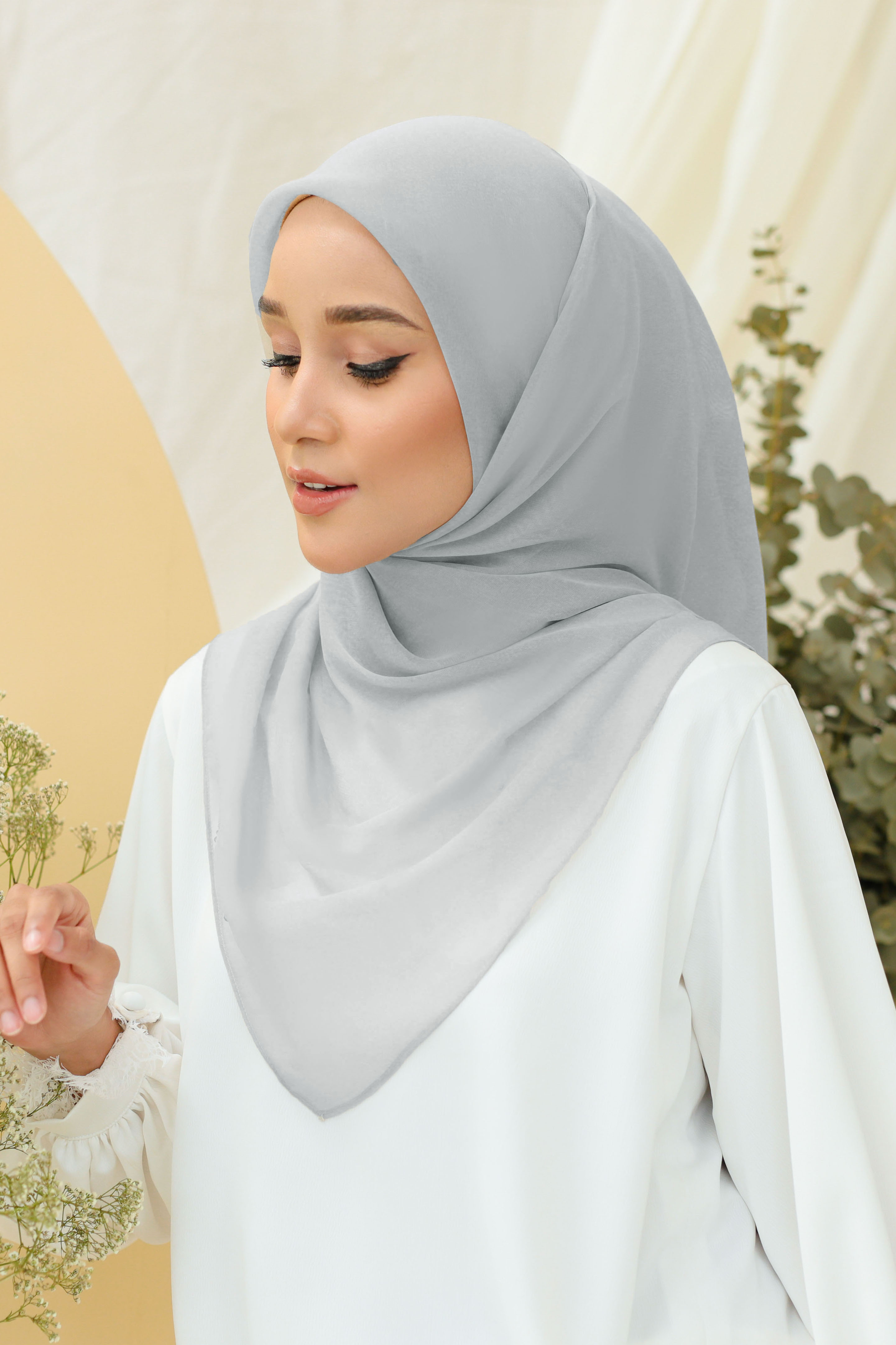 MYLA Bawal Basic in Soft Grey | Online Fashion | Shawl | Tudung | Bawal ...