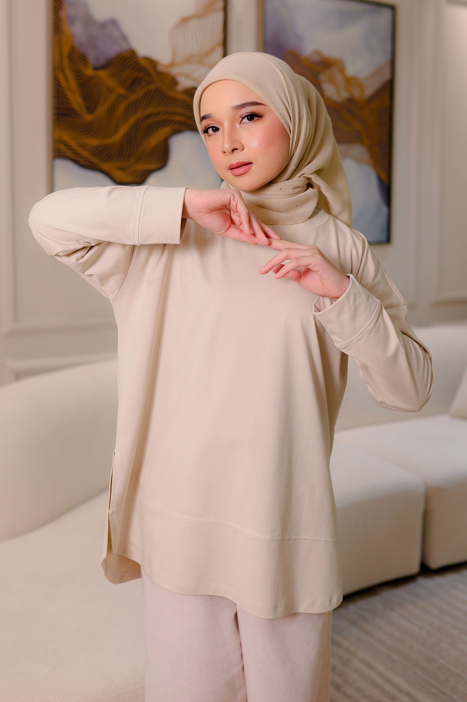 Sora Blouse – Blouse Muslimah T-Shirt Cotton Selesa & Longgar | Online ...